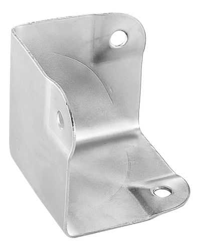 KIT 8 CANTO RETO DE AÇO TAMANHO PEQUENO 3 FUROS CROMADO LU-C47 LUMINOS