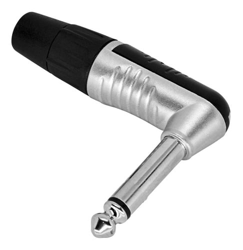 KIT 4 PLUG P10 MONO NIQUELADO ANGULADO CACHIMBO RP2RC REAN