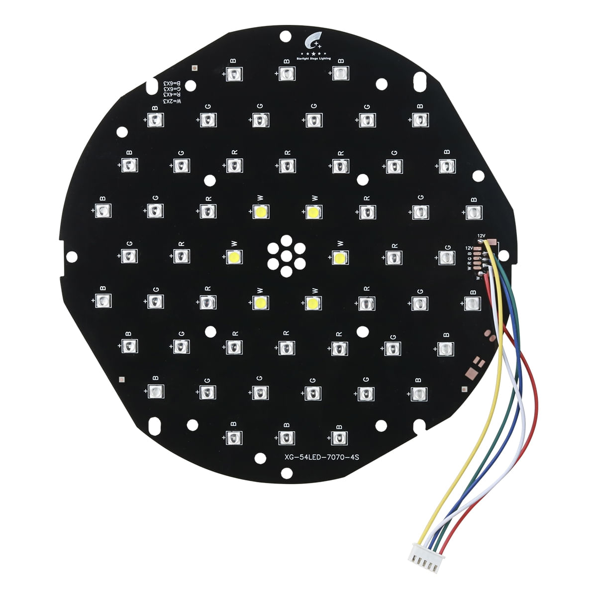 PLACA DE LED PARA REPOSIÇÃO COM 54 LEDS 2W RGBW SLIM PAR 54 LUMINOS