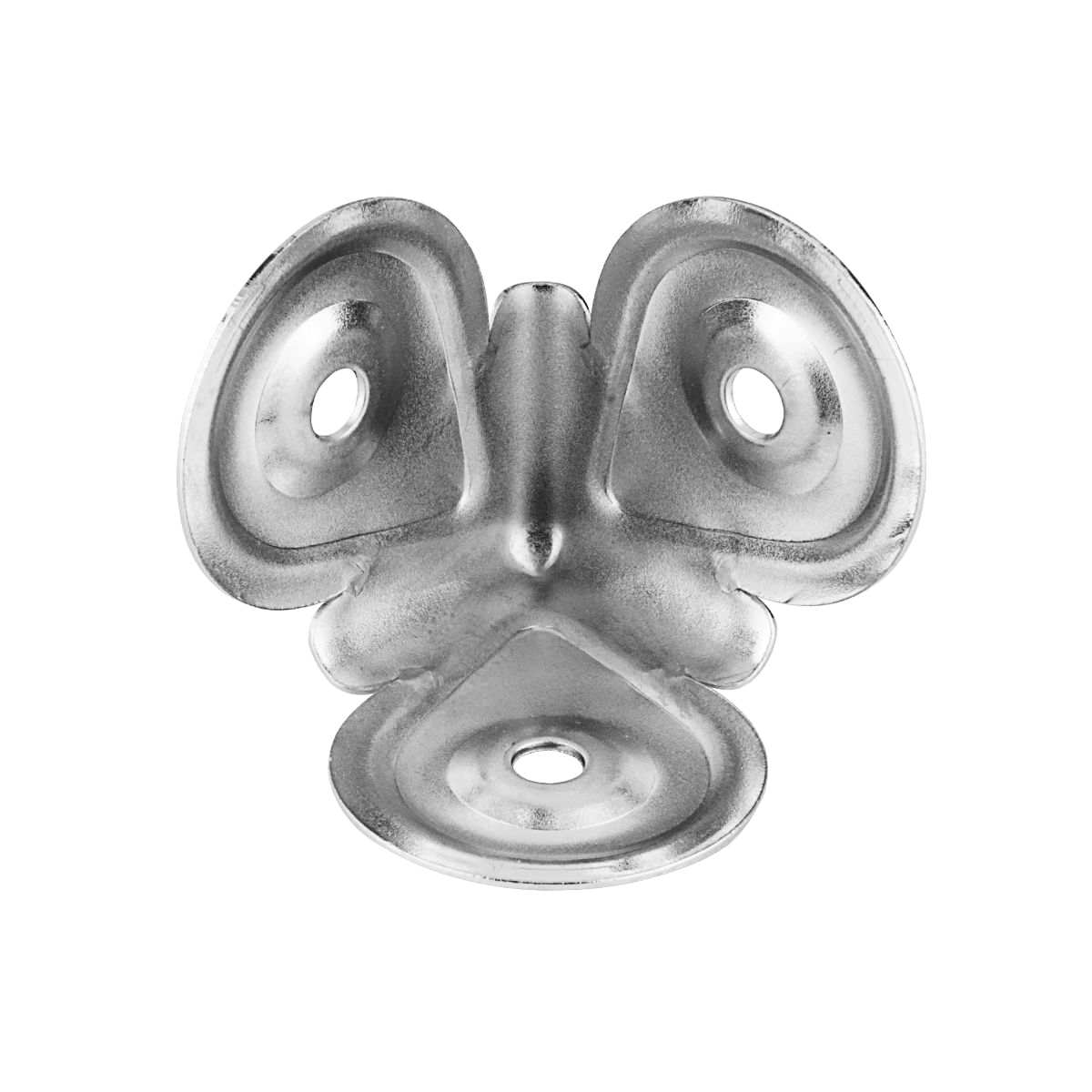 CANTO RETO DE AÇO TAMANHO MINI 3 FUROS CROMADO LUMINOS