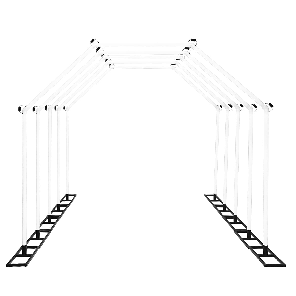 KIT 5 ARCOS DE TUBO DE LED 41MM RGB COM FONTE BASES E CABOS LUMINOS