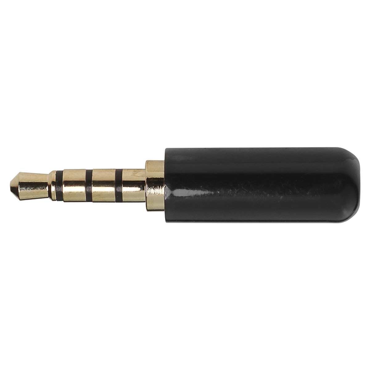CONECTOR PLUG P2 MACHO ESTEREO 4 VIAS 4C PRETO LU-7100114C LUMINOS