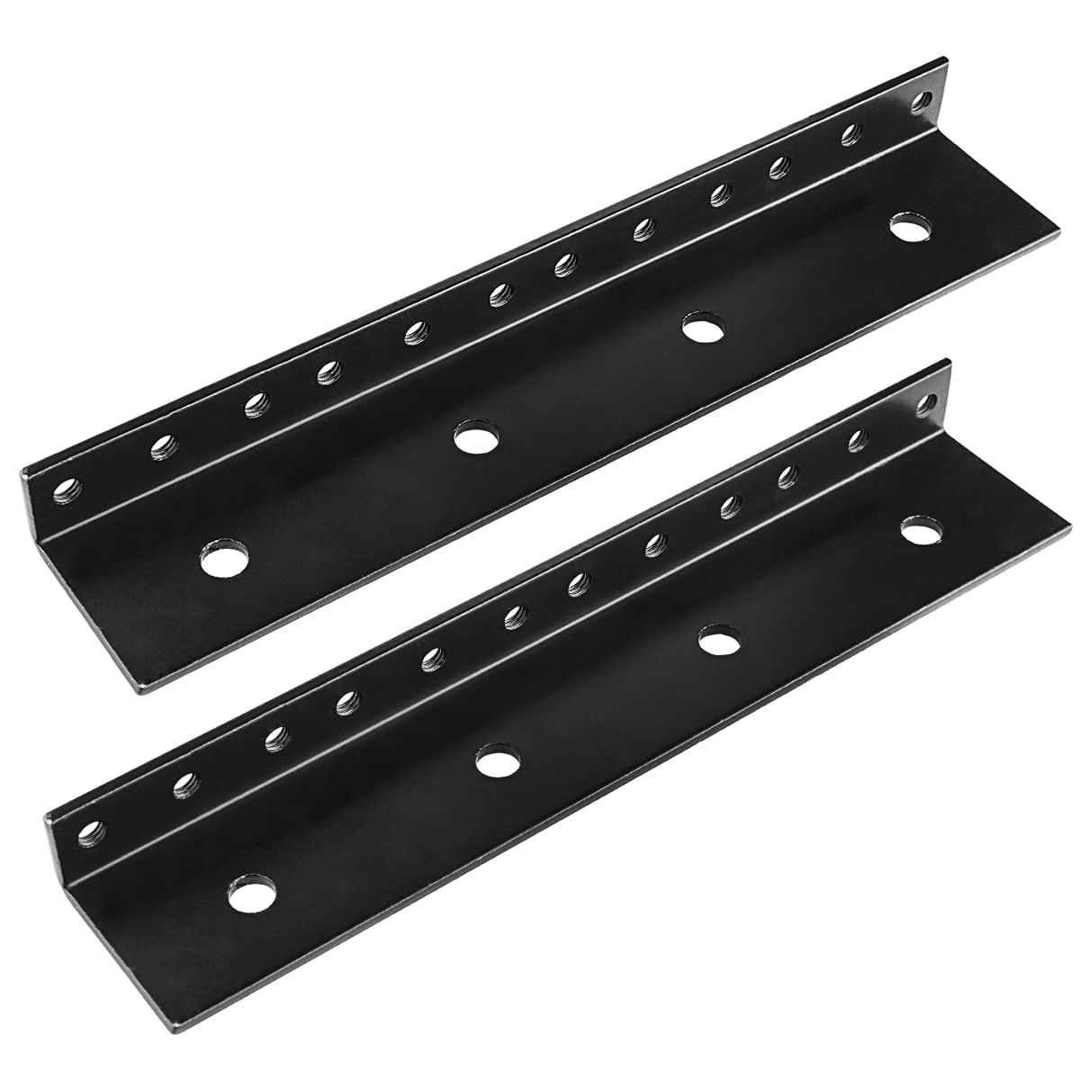 KIT 2 PERFIL PERFURADO PARA RACK 19 EM AÇO 4U PRETO LUMINOS